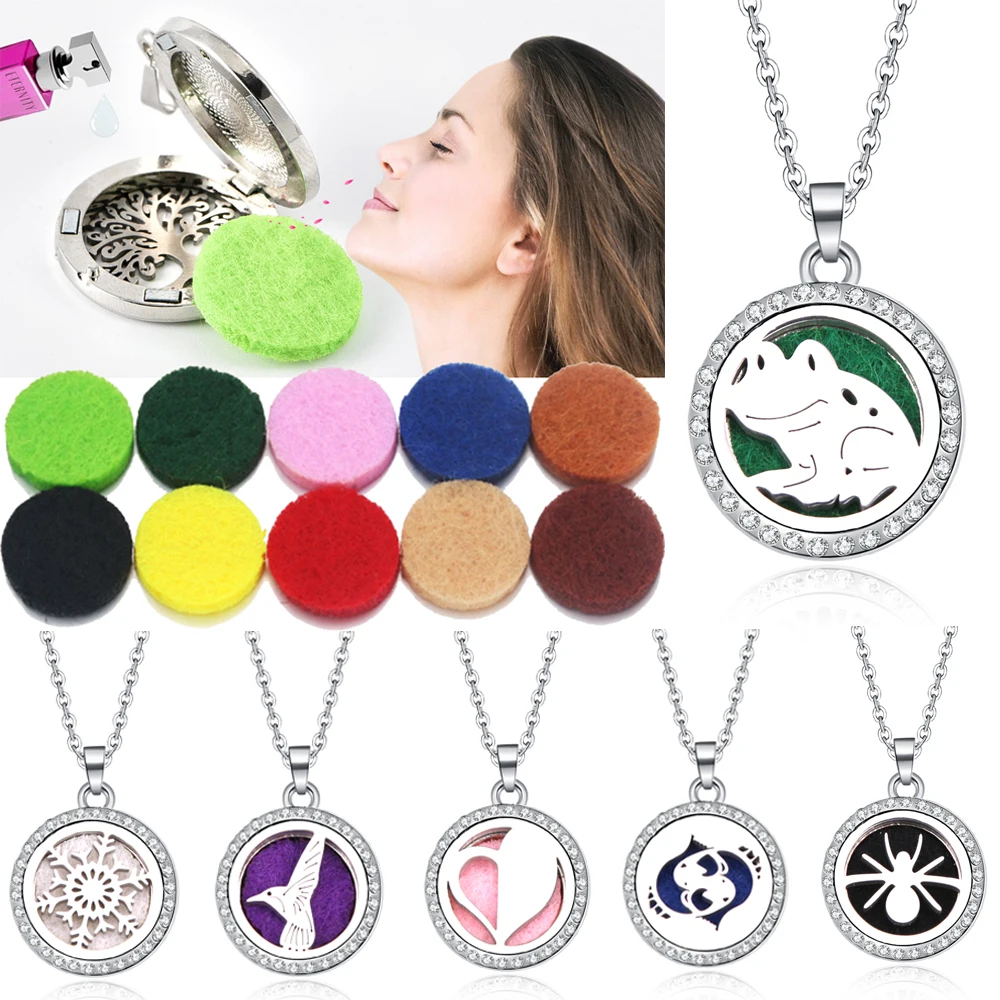 Collar de acero inoxidable magnético para aromaterapia, collar de Aroma ...