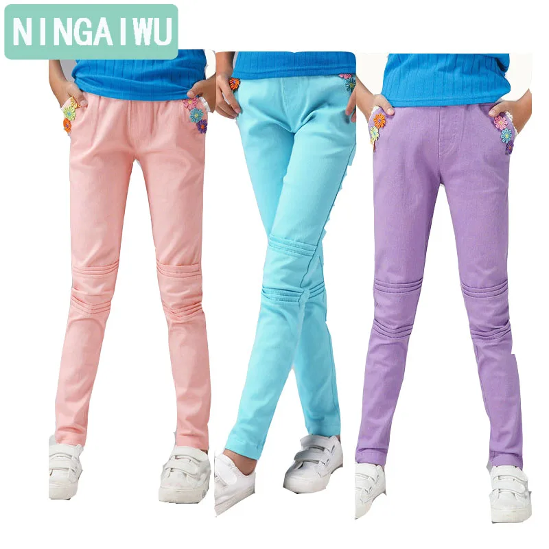 Girl clothes children wear pants big girls cotton trousers for 6 7 8 9 ...