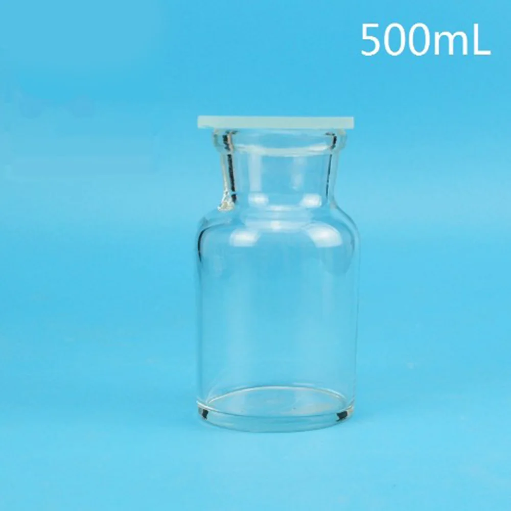 500ml Gas Collecting Bottle Transparent Clear Glass With Ground - In ...