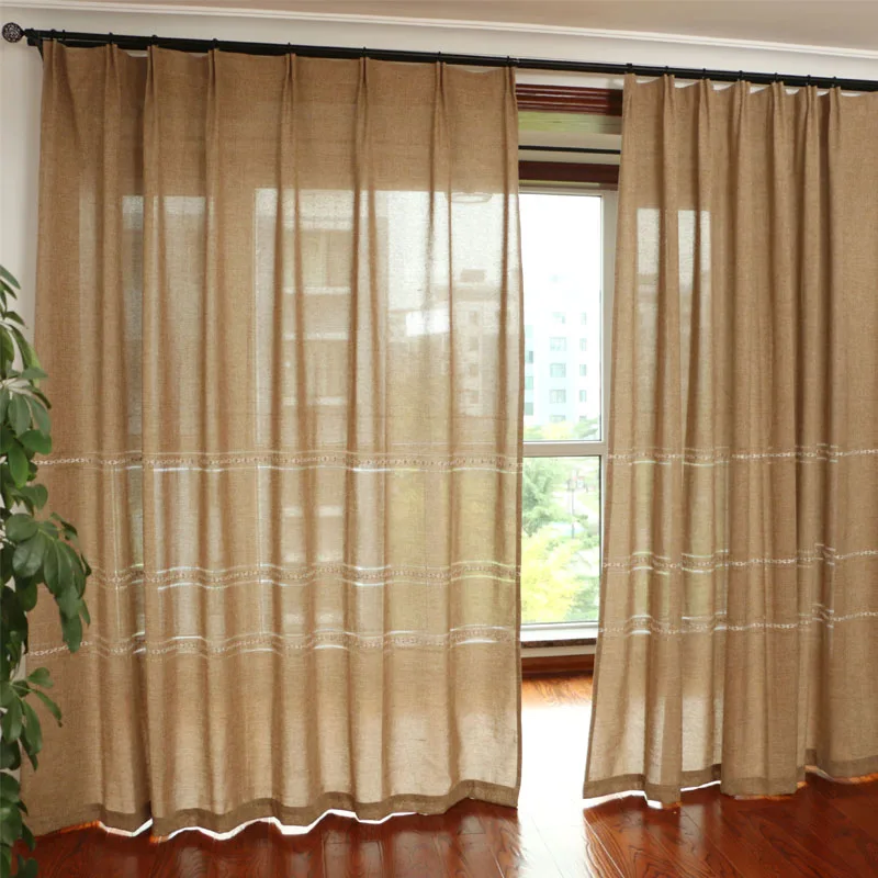 Linen american style curtains|Cortinas| - AliExpress