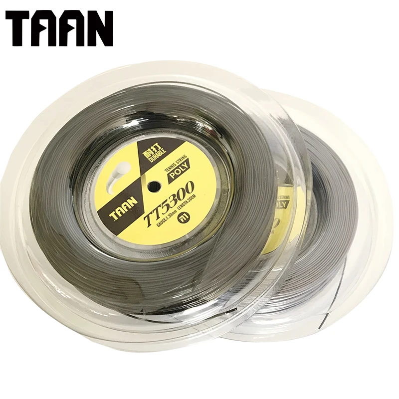 TAAN-TS5300-1-30mm-Tennis-Racket-String-Sport-200m-Reel-Gray-Black ...