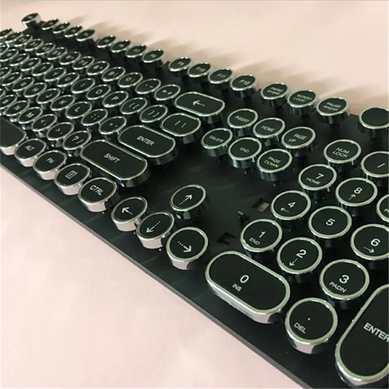 DIY Keycap Retro Steam Punk Typewriter Mechanical Keyboard caps 104 ...