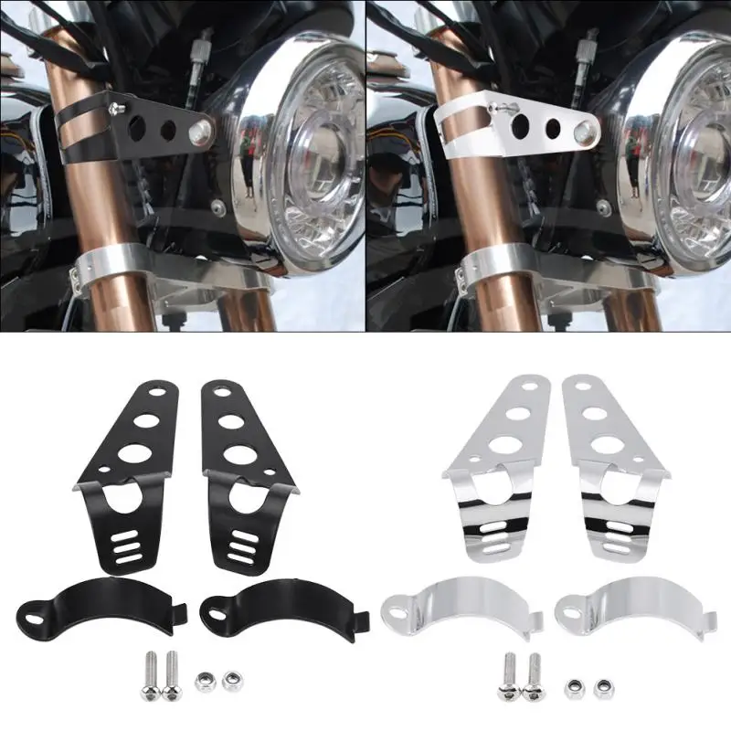 35-43mm Motorcycle Headlight Mount Bracket Fork Tube Clamp Kit For ...