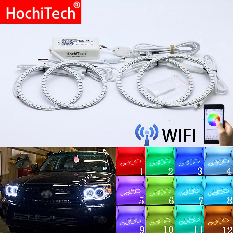 Wifi-Wireless-RGB-Multi-Color-LED-Angel-Eye-Rings-Day-Light-DRL-for ...