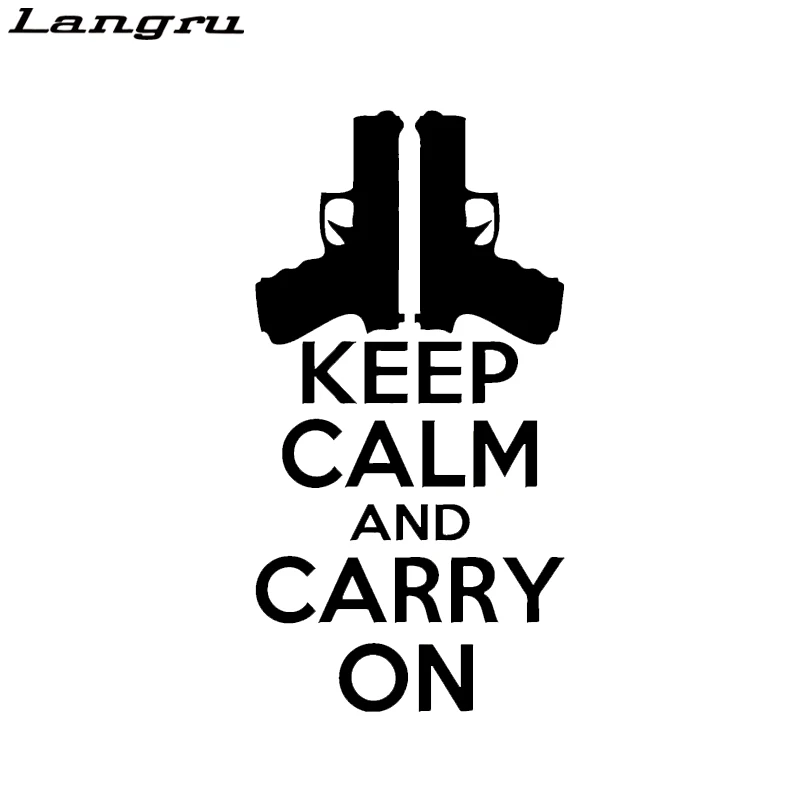 Langru Keep Calm And Carry On Sticker Vinyl Decal Car Styling Conceal ...