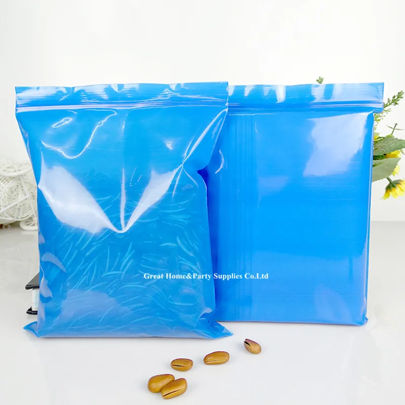 Fast Shipping Multi Size 100pc Flat Blue Reclosable Poly Ziplock ...