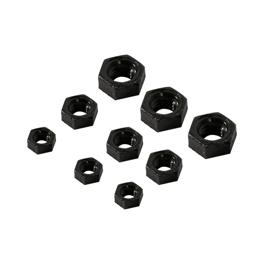 DIN934 M2 M2.5 M3 M4 M5 M6 Black Nylon Hex Nut Hexagon Plastic Nuts ...