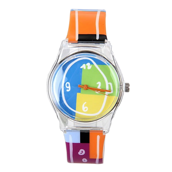 Children Silicone Wristwatches orange Waterproof Kid Watches Brand ...
