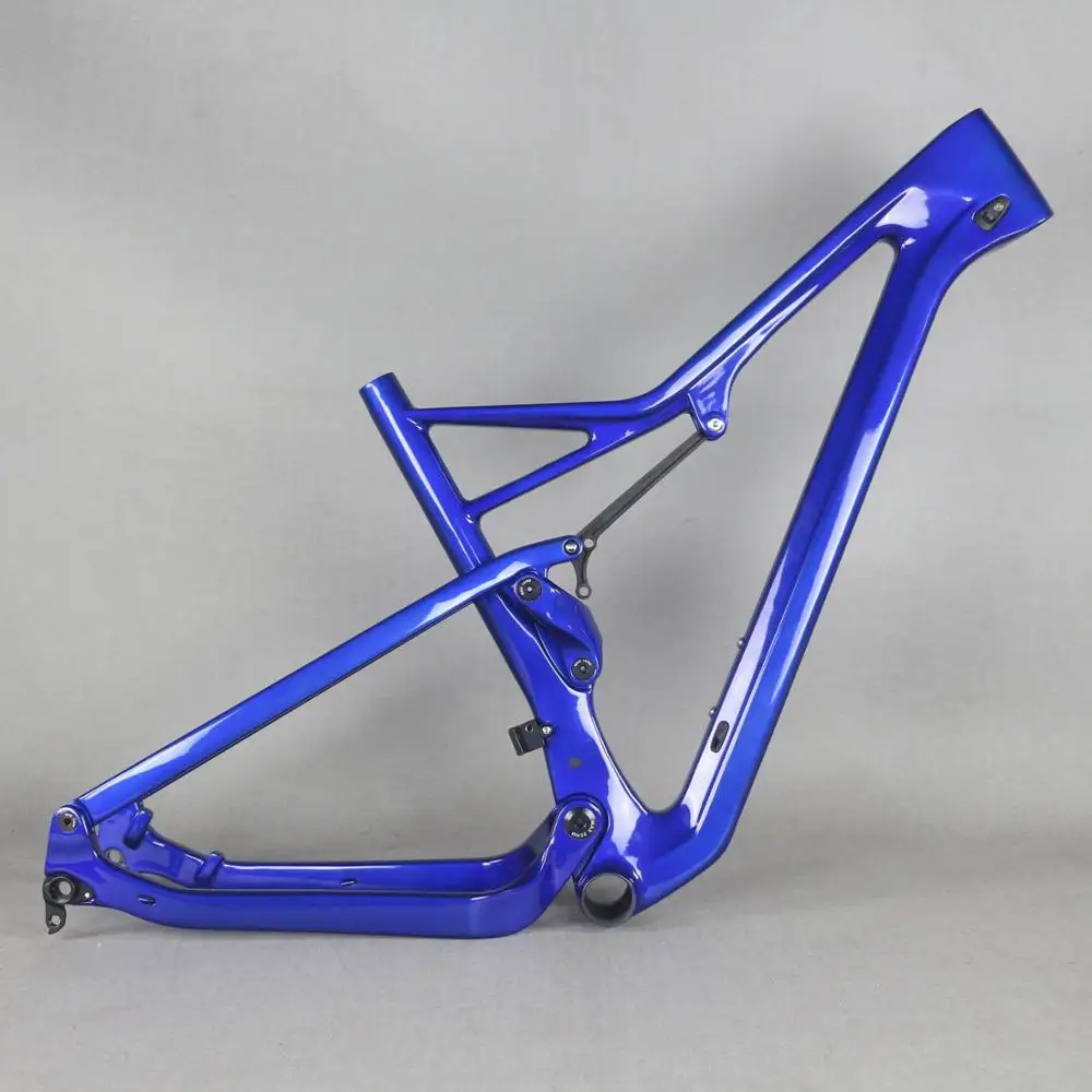 Metallic blue suspension frame 27.5er boost and 29er Boost MTB carbon ...