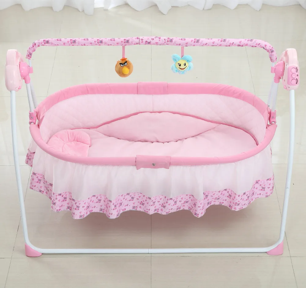 Smart Electric Baby Cradle Infant Rocking Crib With Music Portable ...