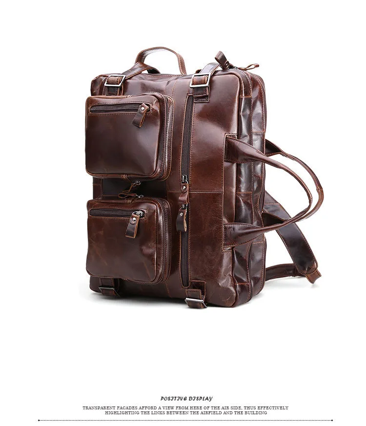 Senkey style 2017 Genuine leathe business bag men travel backpack 2016 ...