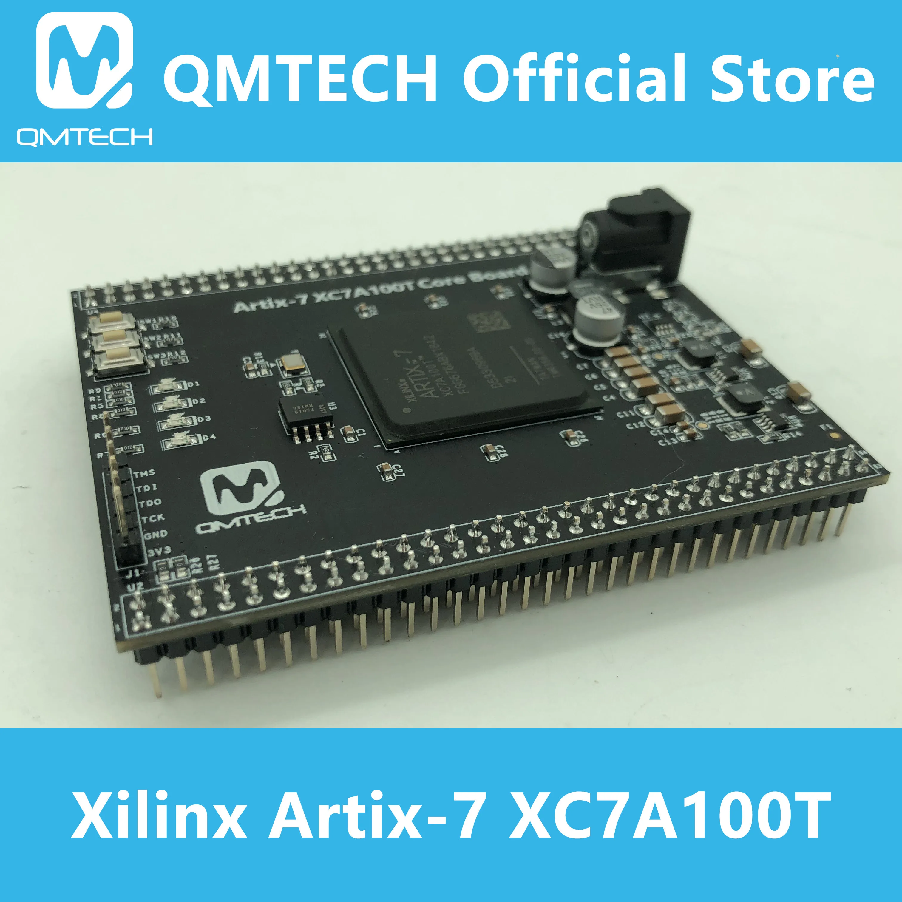 Qmtech xilinx fpga artix7 Artix 7 xc7a100t 코어 보드 (남성 헤더 포함)|데모보드 액세사리 ...