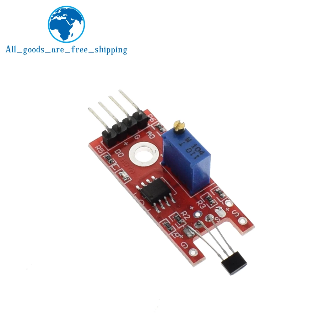 Tzt Smart Electronics 4pin Ky 024 Linear Magnetic Hall Switches Speed Counting Sensor Module Diy