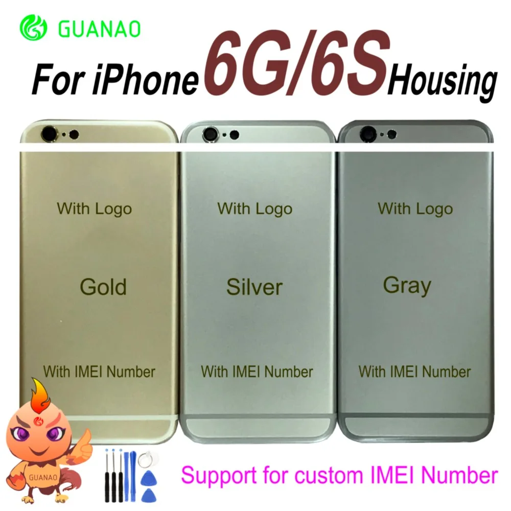 Задняя крышка для iPhone 6, 6G, 6s, задняя крышка для батареи, задняя дверь, корпус, чехол ...