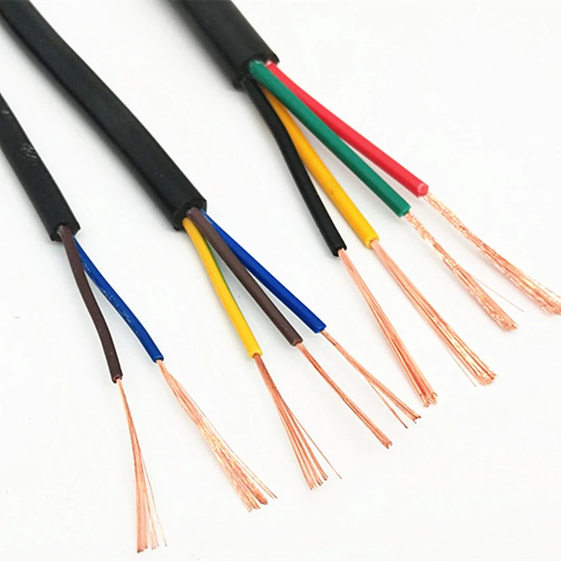 10meter 26 Awg Rvv 2/3/4/5/6/8/10/12 Cores Copper Wire Conductor Electric Rvv Cable Black Soft ...
