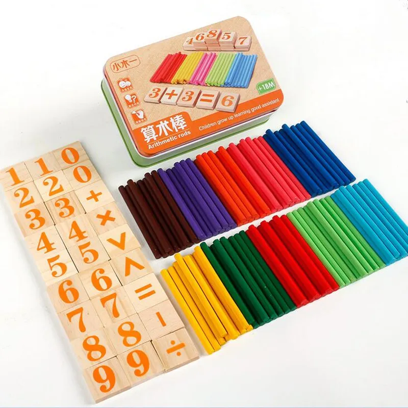 Kids montessori Wooden Educational Math Toys Baby Early Learning ...