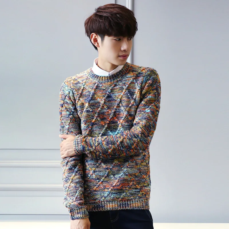 Mens Knitted Pullovers Man Autumn Winter Fashion Casual O Neck Slim