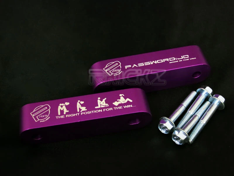 New JDM Aluminum Hood Spacer Risers/Bonnet Riser Fender for Honda Civic ...