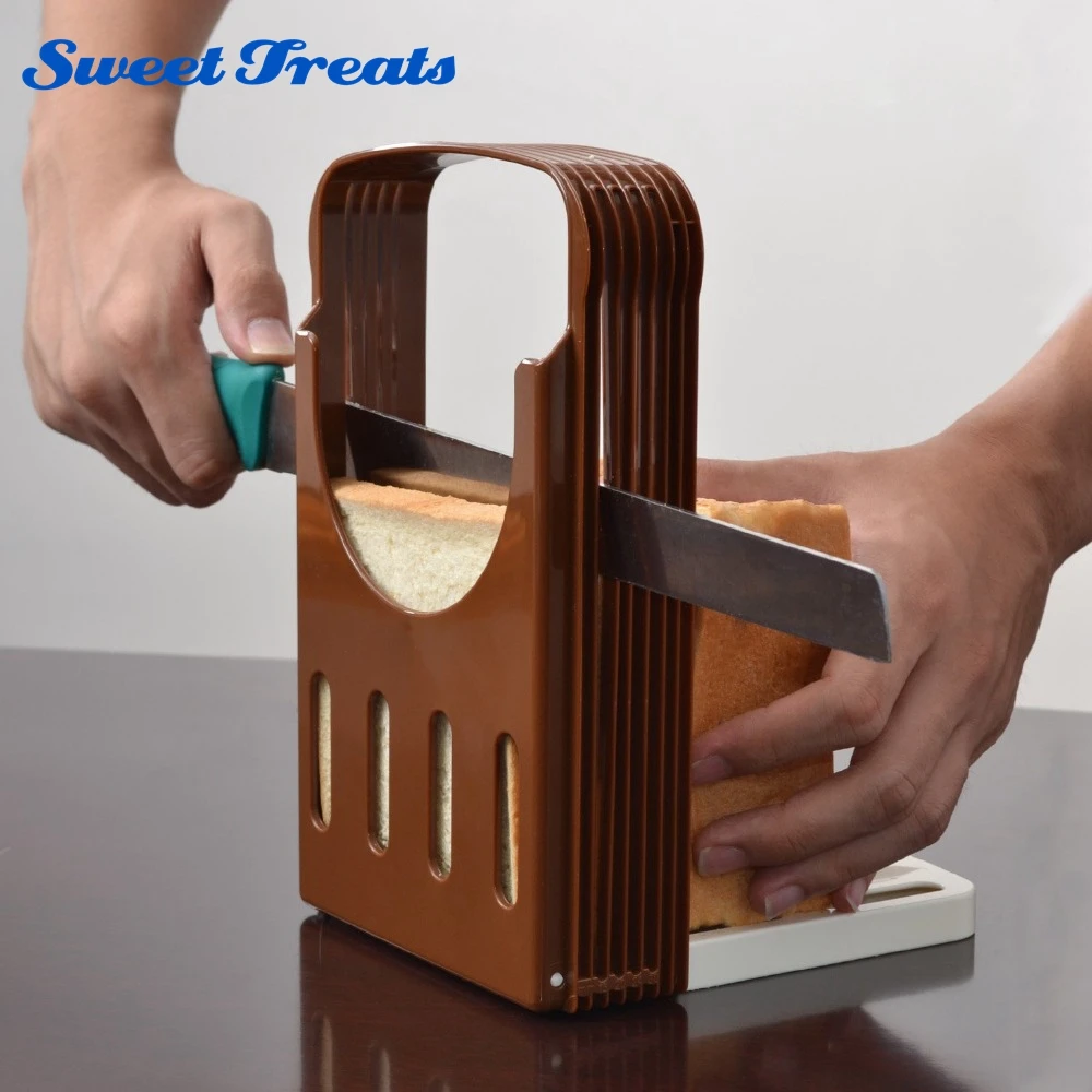 Sweettreats Perfect Kitchen Bread Loaf Toast Bun Cutter Slicer Precise ...
