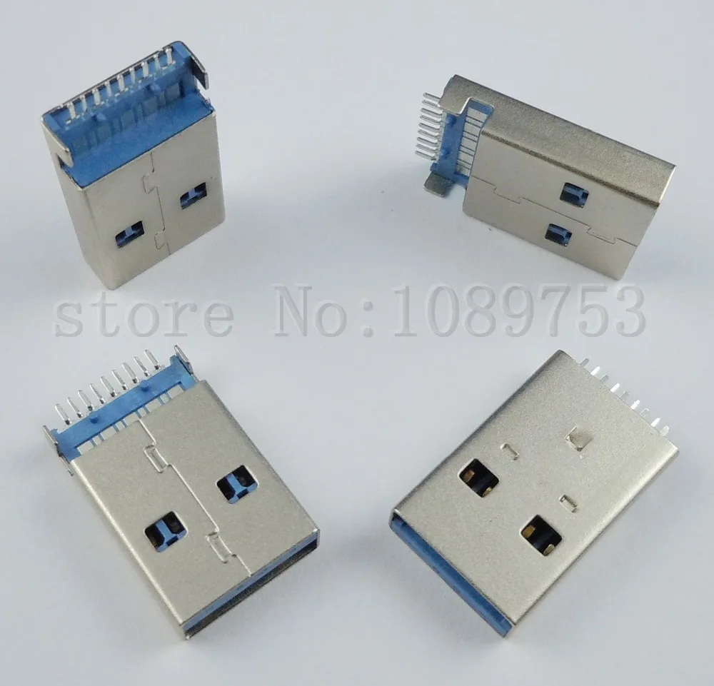 10Pcs USB 3.0 Type A 9 Pin Male Panel Mount DIP USB Connector|connector ...