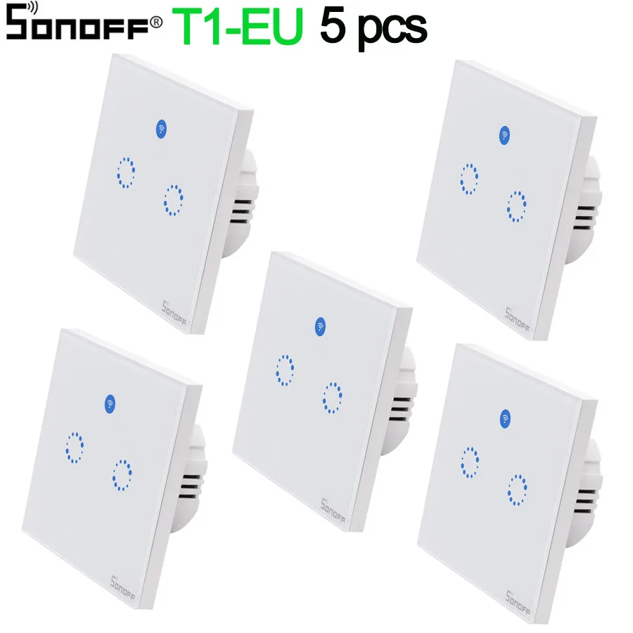 Sonoff T1 EU Smart Wifi Wall Touch Light Switch 1 Gang 2 Gang WiFi/433 ... Sonoff T1 EU Smart Wifi Wall Touch Light Switch 1 Gang 2 Gang WiFi/433 ...