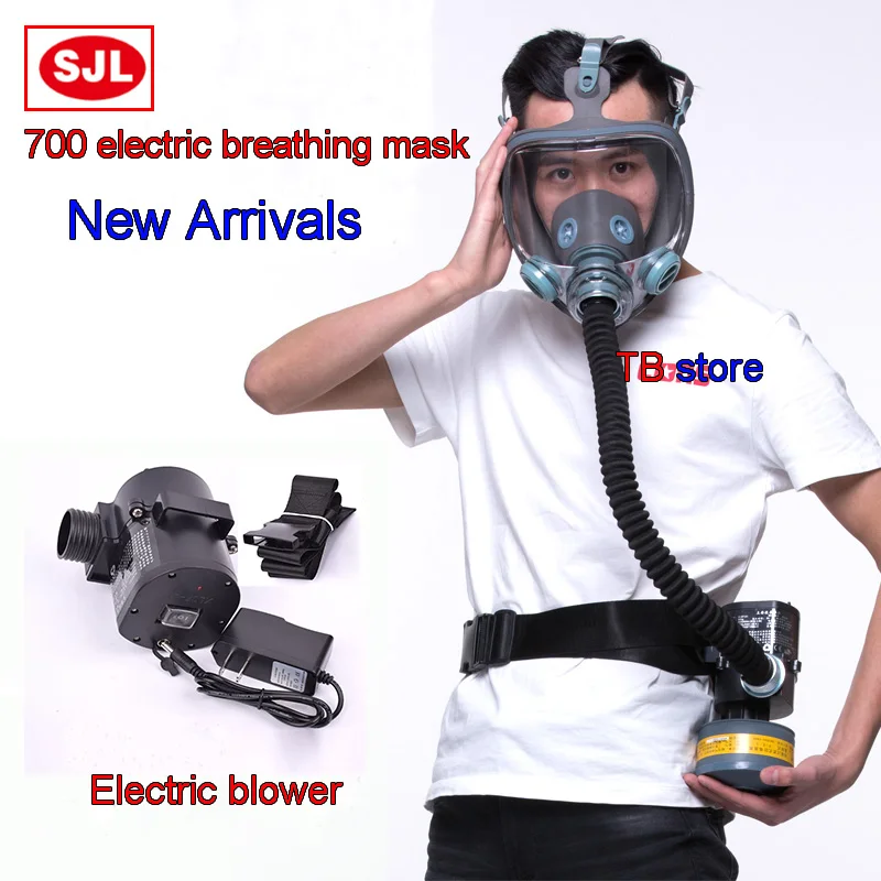 Sjl 700 Full Mask + Electric Blower Breathing Mask Mask / Blower ...