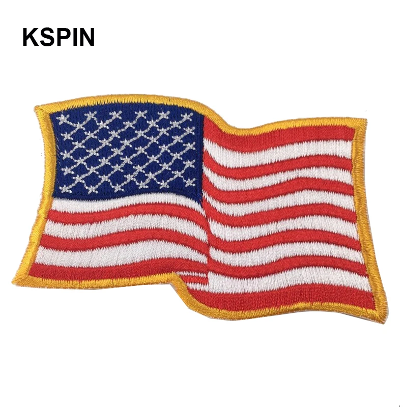 USA Ameircan United State Flag Patches Embroidery Patch Iron on PVC ...