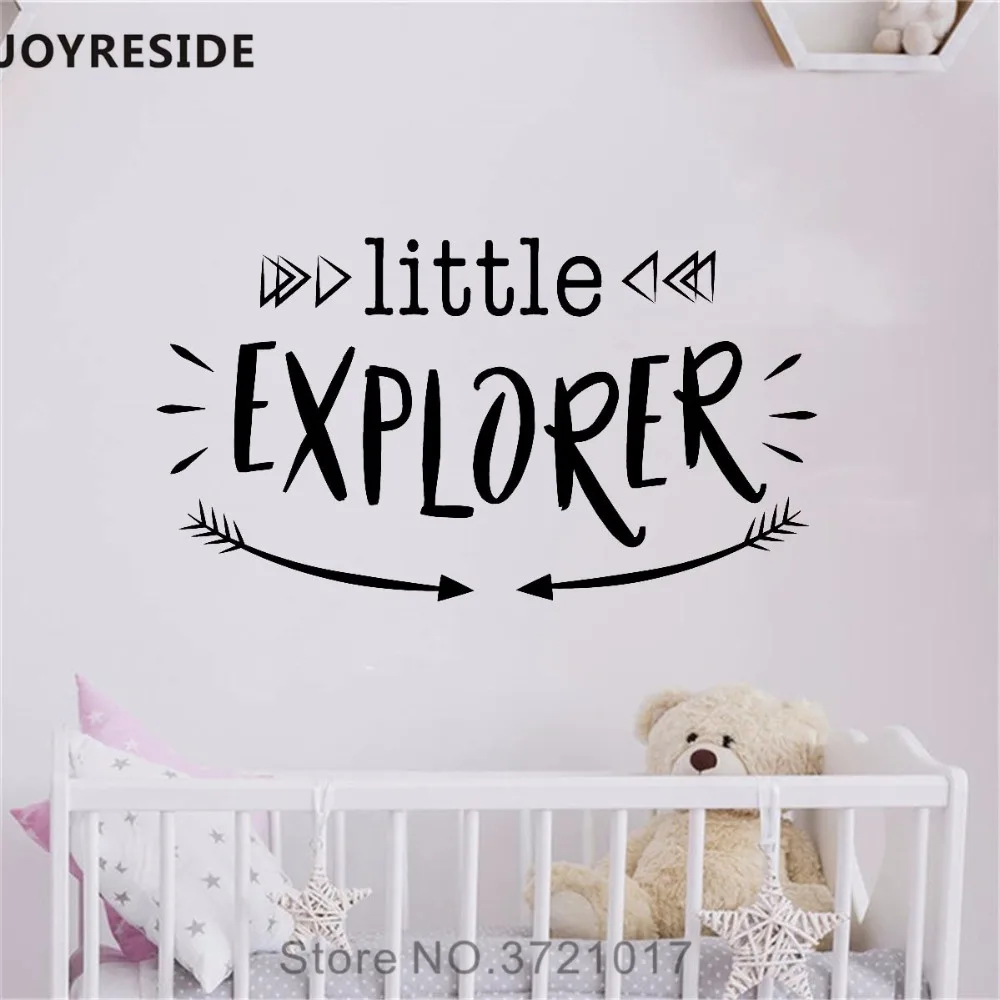 JOYRESIDE Little Explorer Wall Decal Quotes Wall Sticker Adventure ...