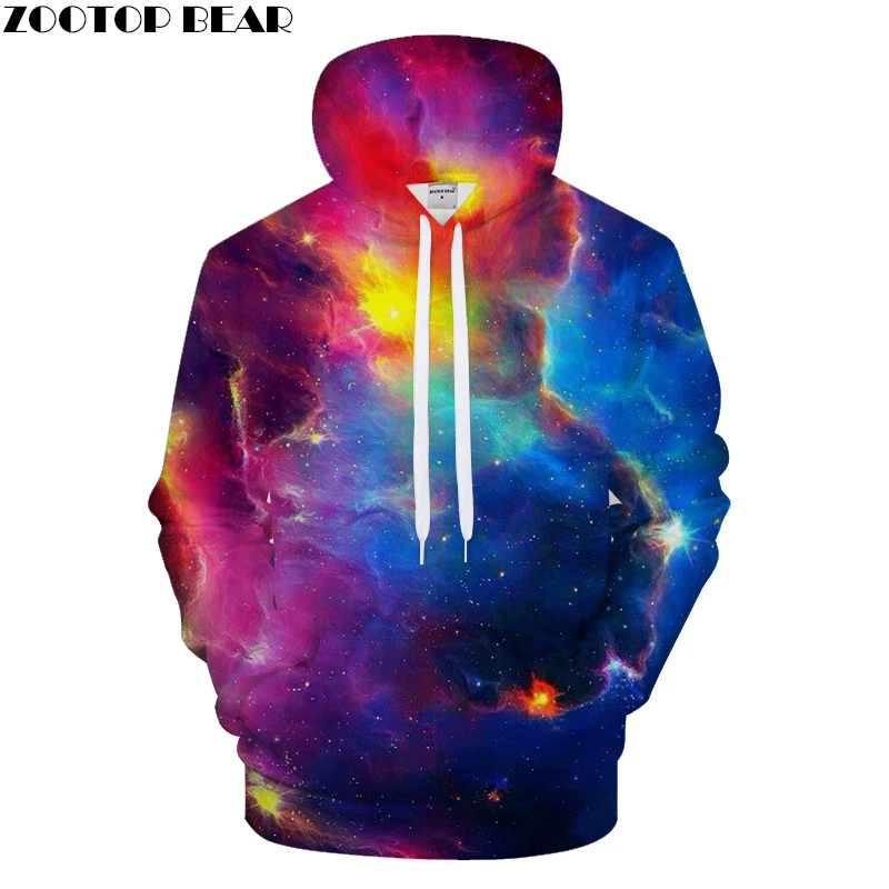 Colorful Clouds Galaxy Space Printing Unisex Hoodie Mens Hoody ...