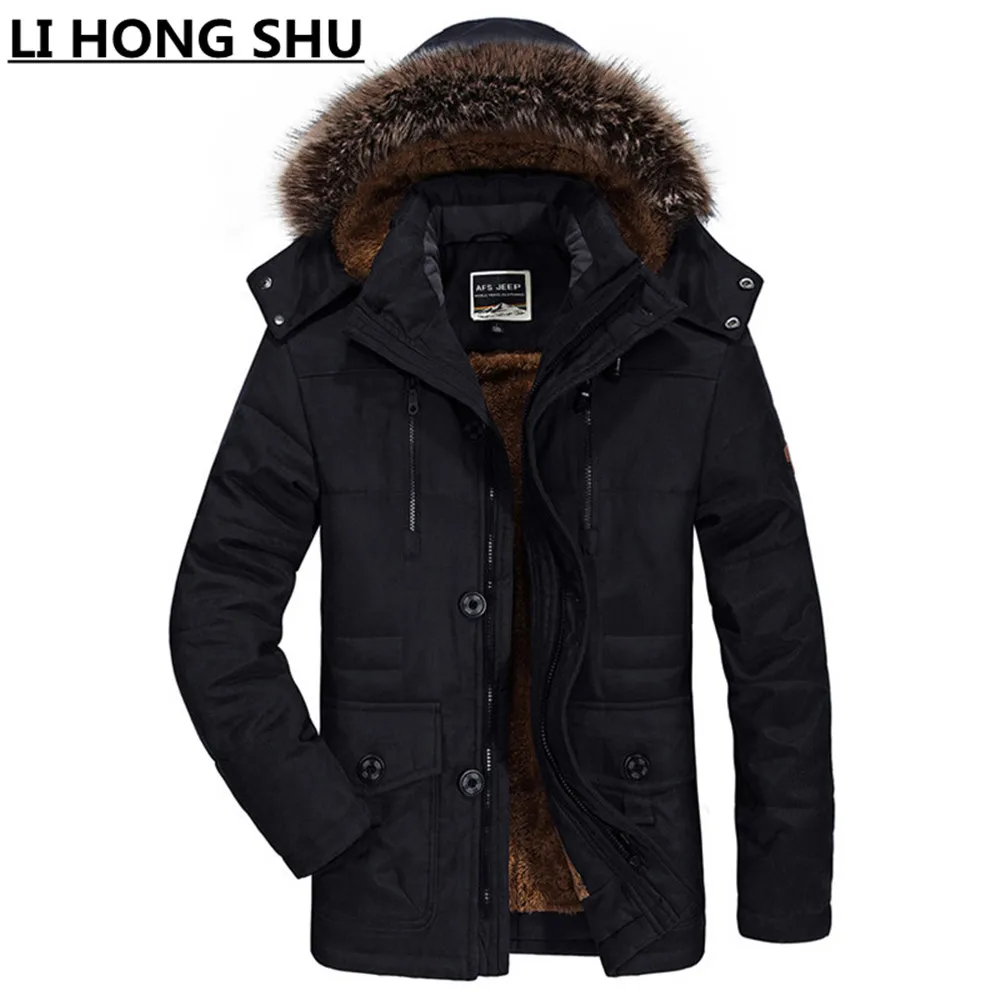 2017 Winter High quality Jacket Men Plus Velvet Thick Outwears Parka ...
