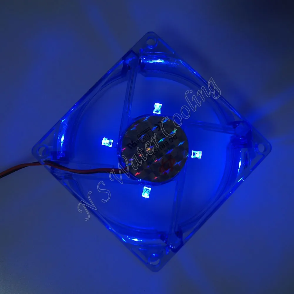 Mini Blue Led Light Y2 80mm 80x25mm 4 Pin Computer PC Host Cooling ...