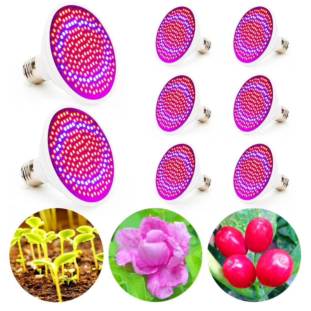 8pcs/lot 166Red 34Blue Leds Grow Led Red Blue E27 20W Indoor Plant ...