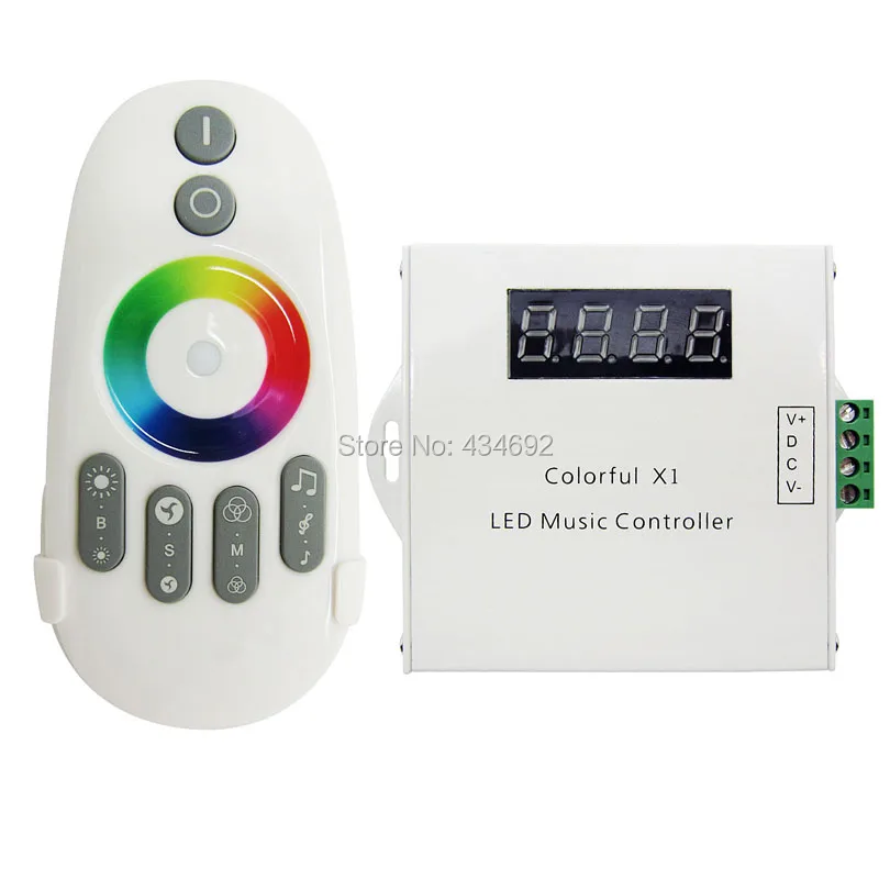 Colorful Music RGB Controller DC12V Max 18A With Remote Control For ...