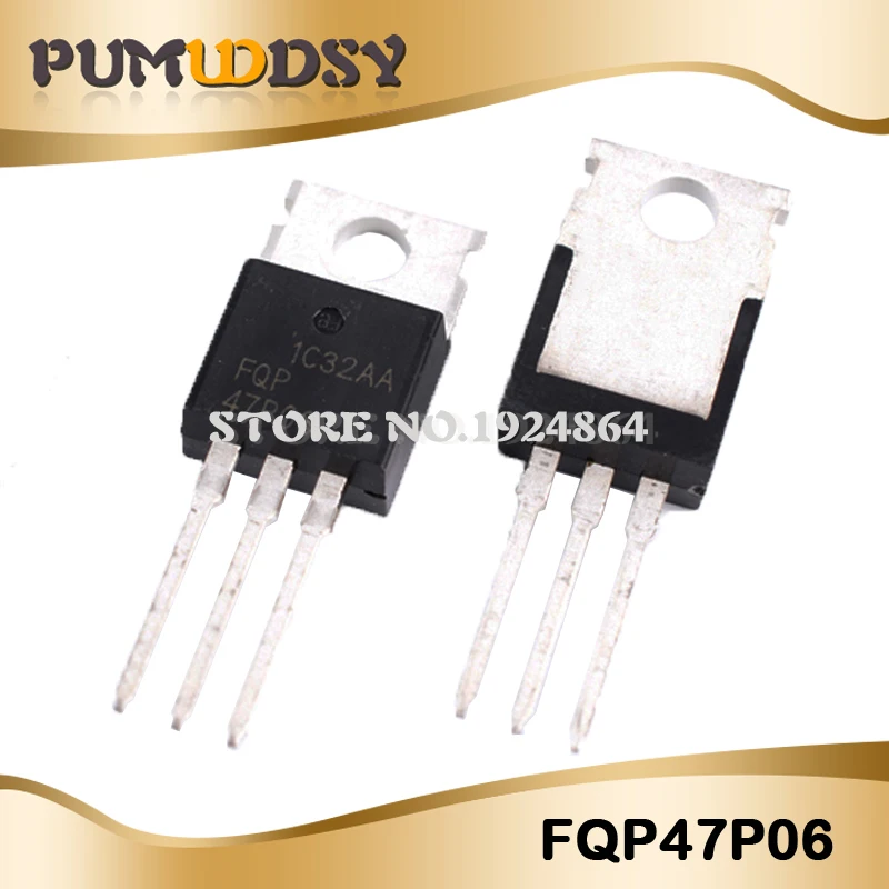 50pcs FQP47P06 47P06 TO 220 NEW MOSFET 60V|Integrated Circuits ...
