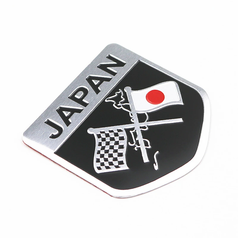 Metal Japanese Flag Emblem Badge Japan Car-sticker Decal For Toyoto ...