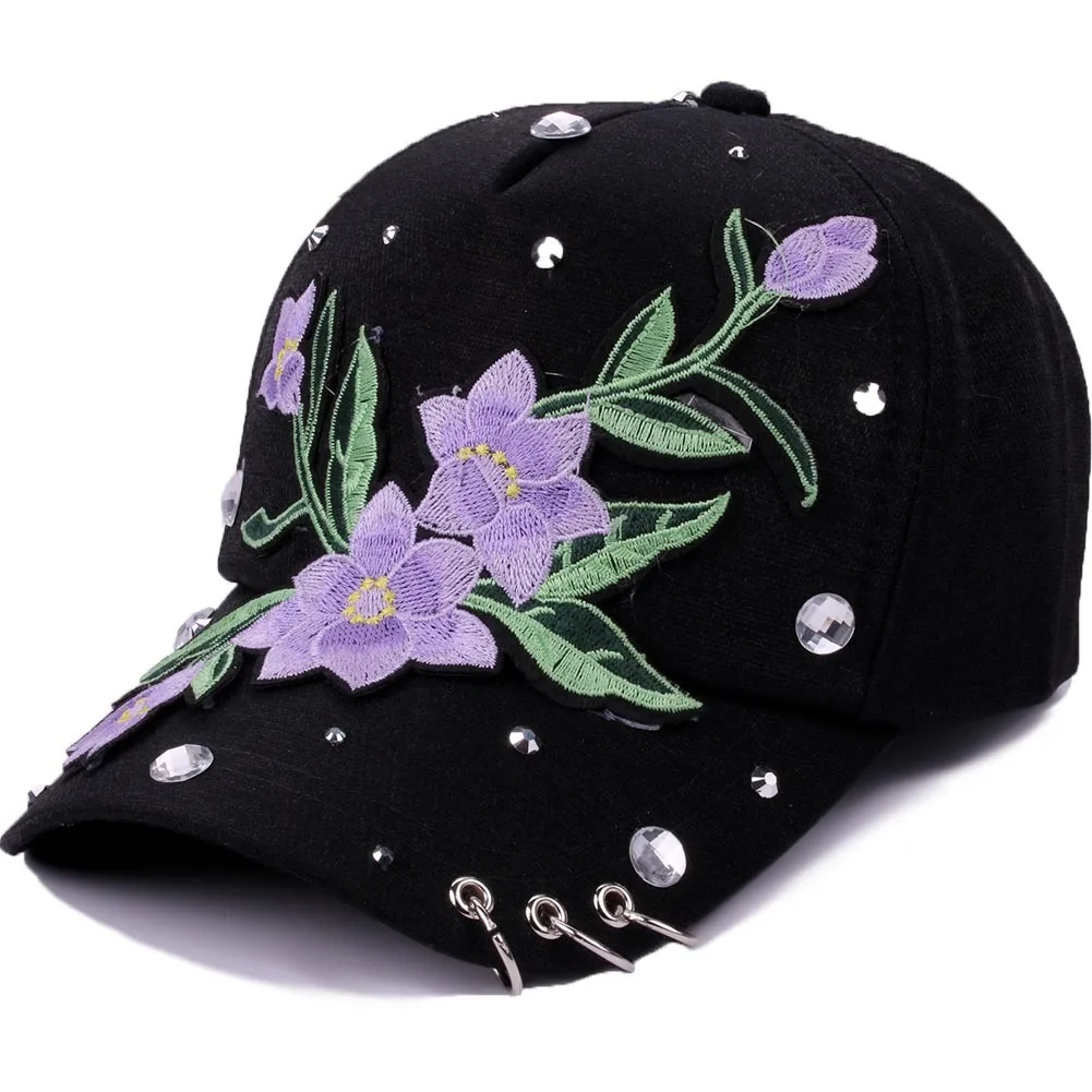 Aliexpress Buy Women Rose Flower Embroidery Baseball Cap Hip Hop Aliexpress Buy Women Rose Flower Embroidery Baseball Cap Hip Hop