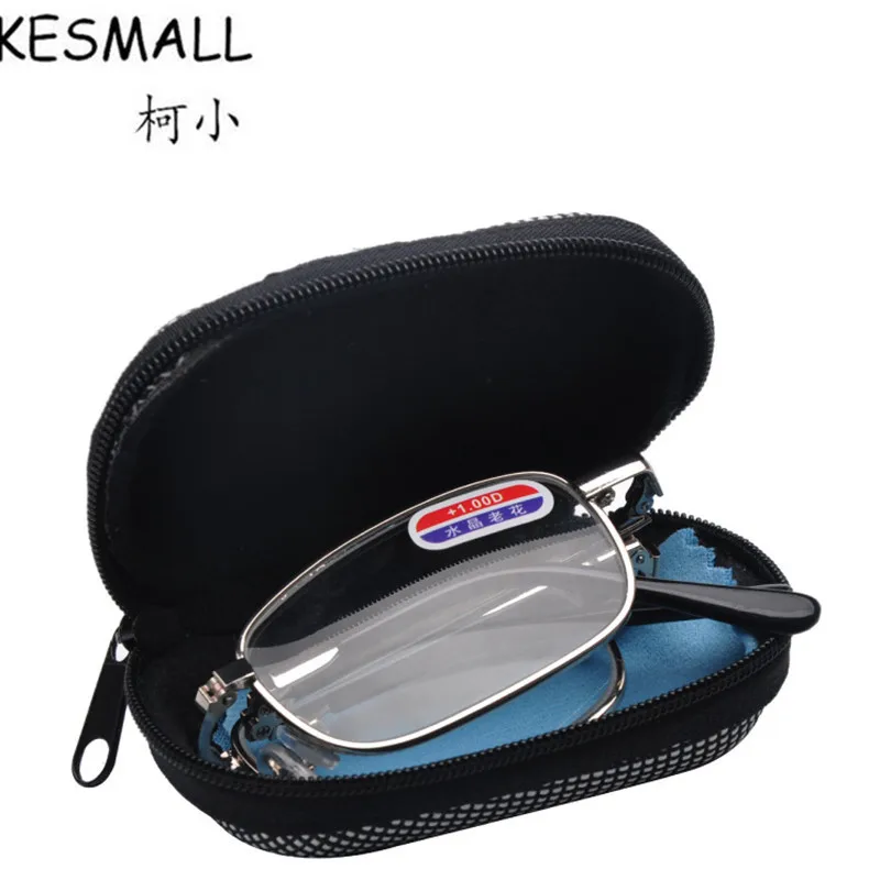Buy Folding Up Reading Glasses With Case Old People Fashion Clear Lens Fold Up