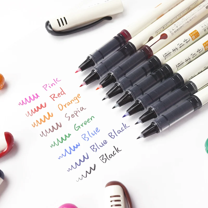 Soft Brush Multicolour Unisex Pen Stationery Pen Calligraphy Pen Cute ...
