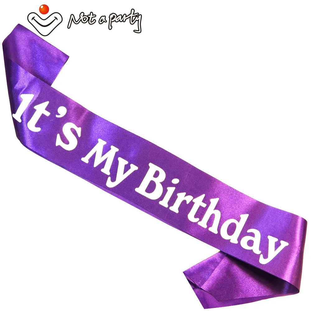 Purple ribbon birthday girl sash fun adult ceremony gift birthday ...