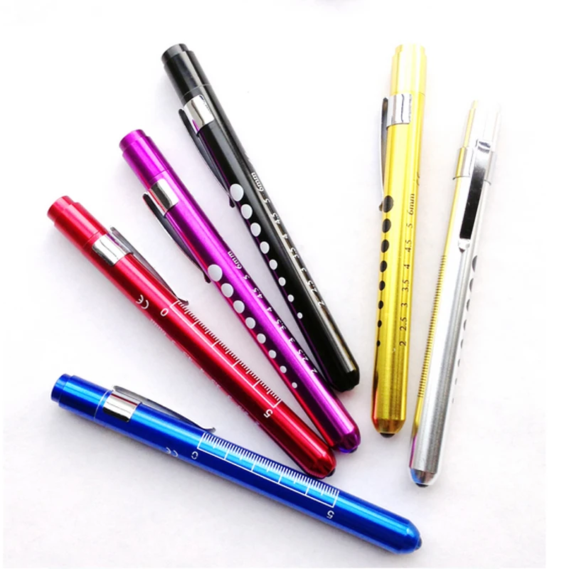 10Pcs/lot LED medical small flashlight pupil pen light lamp medical ...