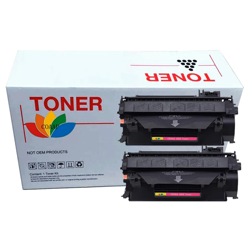 2x-CE505A-05A-05-505A-505-BLACK-compatible-toner-cartridge-for-HP ...
