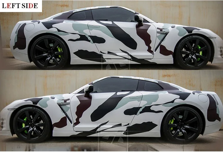 LEFT SIDE Full Body Car Stickers Tailor made Camouflage Vinyl ...