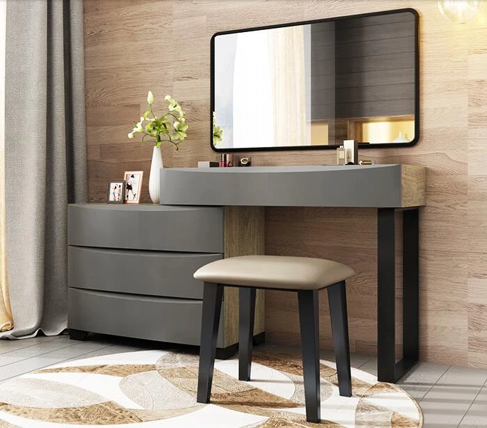Modern Simple Paint Dressing Table Small Family Telescopic Mini Makeup ...