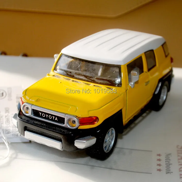 Brand New 1/36 Scale Toyota FJ Cruiser Yellow Diecast Metal Pull Back ...