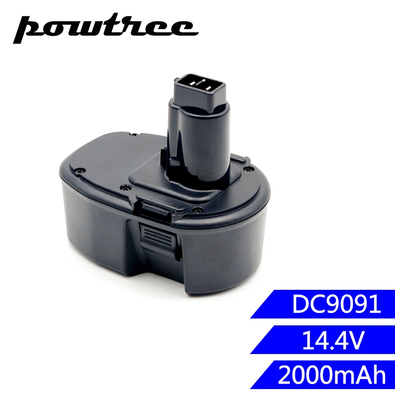 2000mAh 14.4V DC9091 Ni CD Rechargeable Battery for Dewalt DW9091 ...
