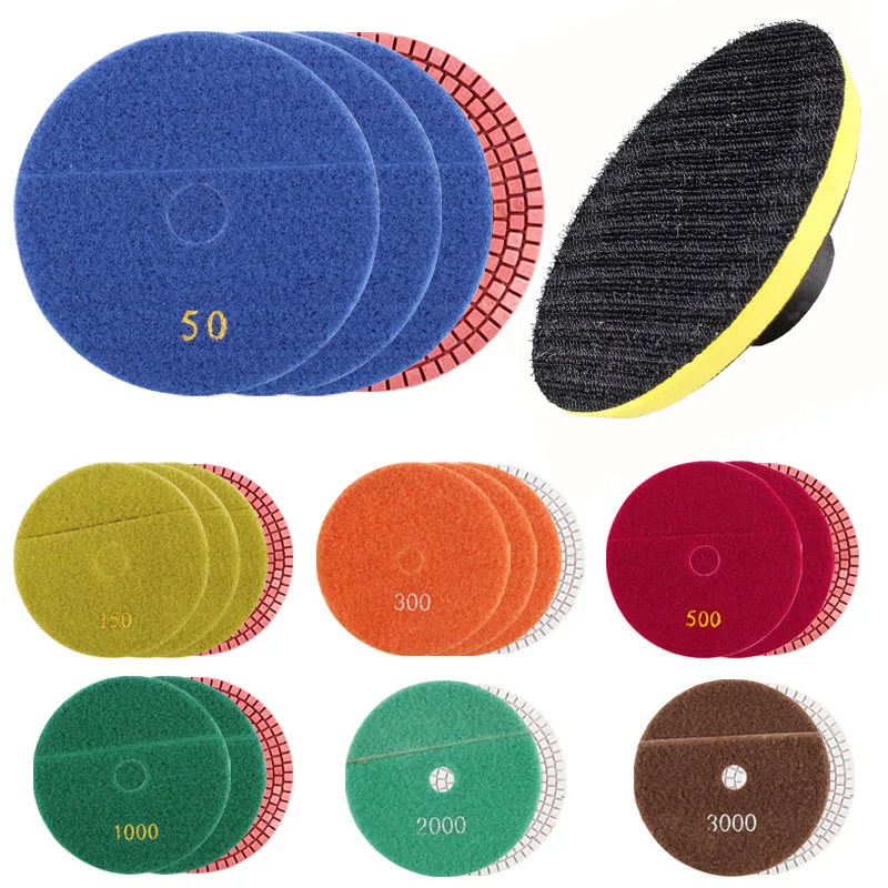 125mm granite diamond polishing discs buffing pads tools concrete wet ...