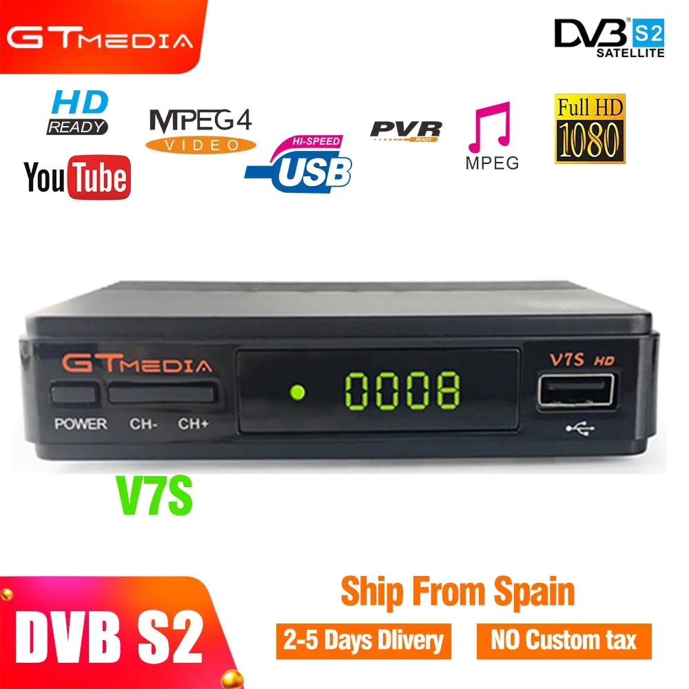 High Definition STB decoder V7S dvb s2 satellite tv receiver full HD ...