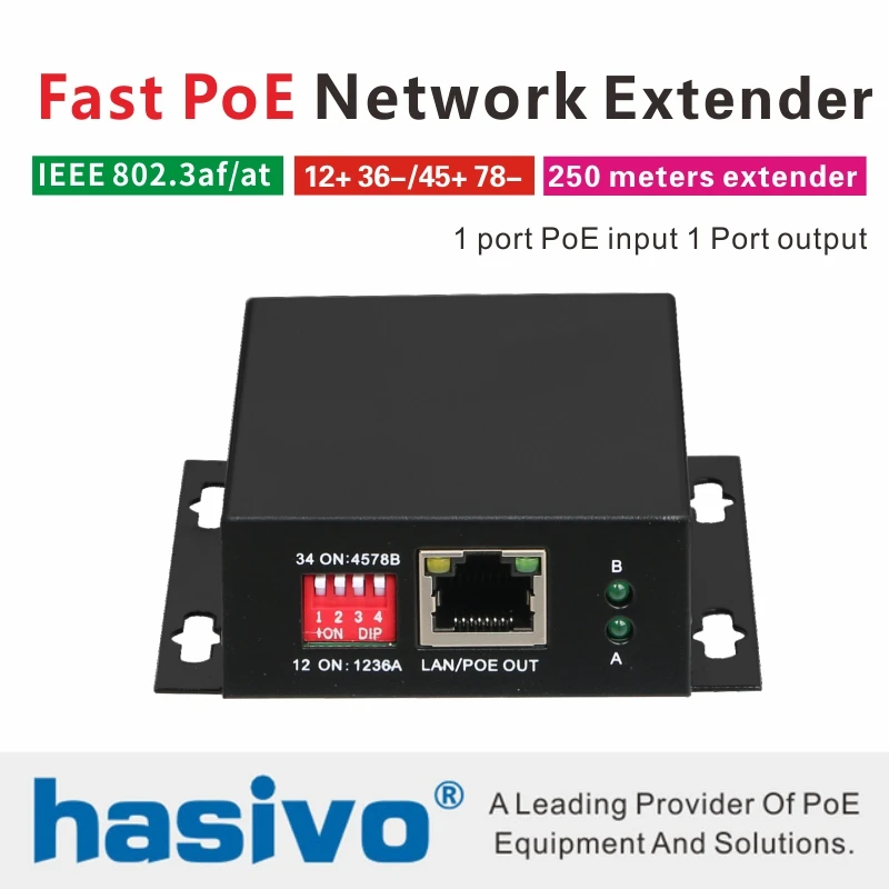 PoE Network Ethernet Switch PoE Extender 250 meters PoE Network ...