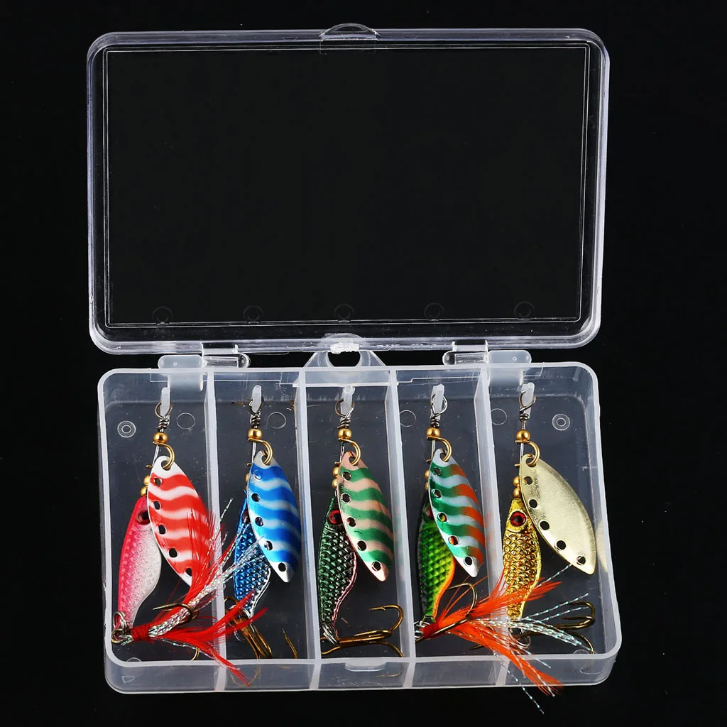 5 шт. Спиннербейт рыболовные приманки жесткие Спиннеры приманки ложки ...