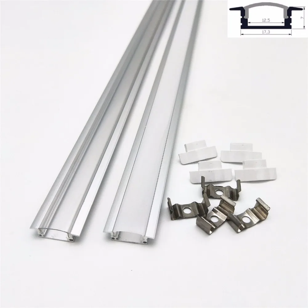 5pcs 20inch 0.5m 12mm strip Embedded led aluminium profile for led bar ...